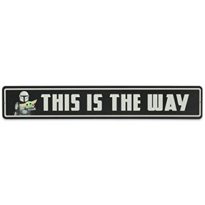 open road brands disney star wars: the mandalorian baby yoda this is the way metal wall decor – mandalorian wall art featuring grogu, the child