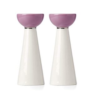 kate spade oak street 2-piece candlestick set, 1.30 lb, white