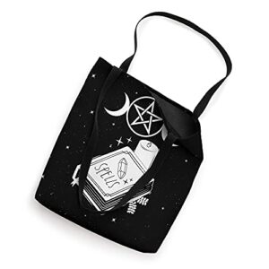 Witch's Triple Moon Pentacle Pagan Spellbook Tote Bag