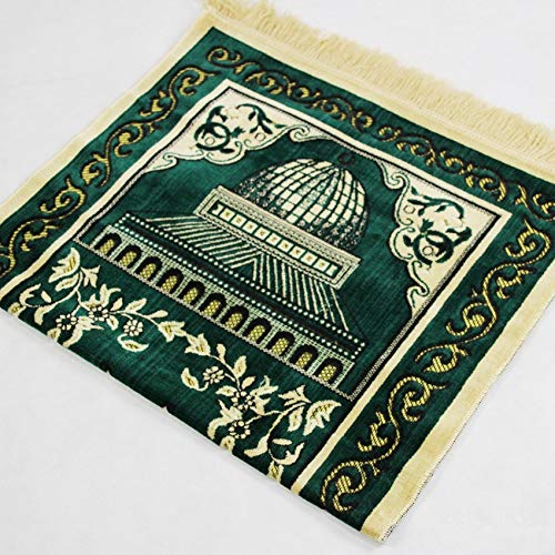 XINNI Muslim Prayer Rug Islamic Praying Rug Mat Carpet Thick Soft Fabric Blue