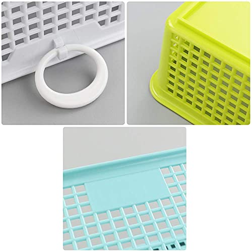 EudokkyNA Mini Plastic Storage Basket, Office Desktop Basket Set of 6, F