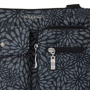 Baggallini womens Crossbody Travel Everything Bag, Floral Grey, One Size US