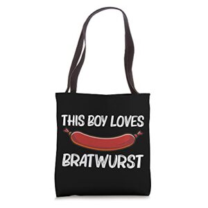 cool bratwurst for boys kids wurst chopped meat german food tote bag