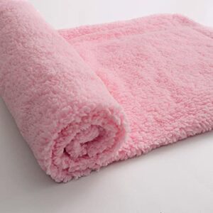 BENRON Light Pink Throw Blankets, Soft Shaggy Fuzzy Sherpa Blankets, Cute Baby Pink Blanket Throw, Cozy Fluffy Faux Fur Blankets for Bed Couch Sofa Washable, 50"x60"