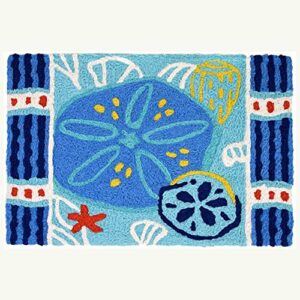 teal sand dollars 20 x 30 jellybean accent rug