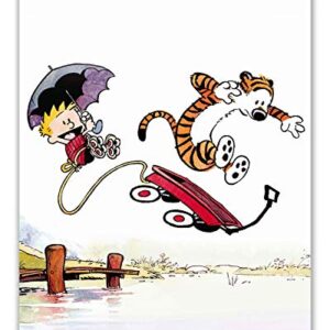 Calvin and Hobbes Photo Prints - Set of 4 (8 inches x 10 inches) Wall Art Decor