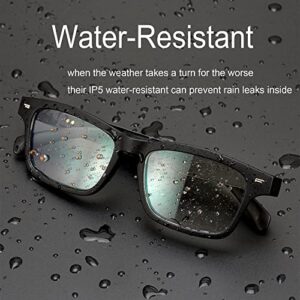 Meagtlva Smart Glasses for Men, Bluetooth Glasses, Open Ear Music Glasses Hands-Free Calling, Polarized Lenses, IP5 Water-Sweat Proof for Bluetooth Dvieces