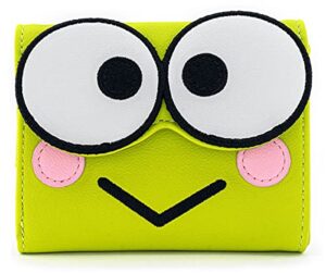 loungefly x sanrio hello kitty keroppi cosplay tri-fold wallet (green, one size)