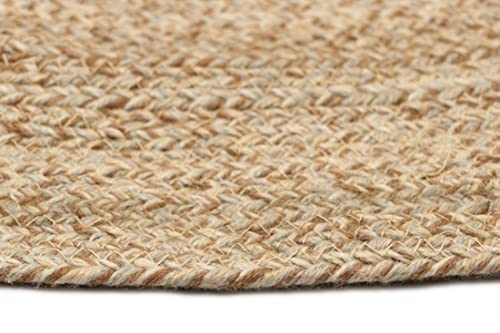 WOVEN ST. Performance Braided Round Area Rug | Carpets Suitable for Living Room, Bedroom, Dining Room, Home Décor | Luxurious Handcrafted Traditional Rugs | PET-Yarn | 8’ Round | Modern Rugs