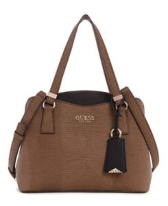 guess womens satchel, satchel shoulder bag, chestnut multi, one size us