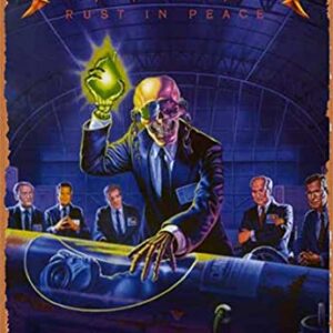 shvieiart Music Metal Posters Megadeth Rust in Peace Tin Metal Sign 8" X 12"