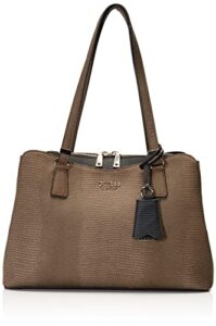 guess womens satchel, satchel shoulder bag, chestnut multi, one size us