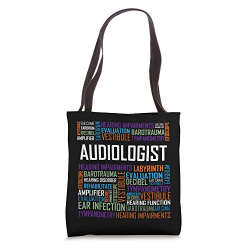 Audiologist Words Love Audiology Hearing Month Gift Tote Bag