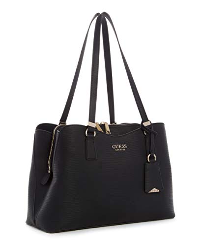 GUESS womens Satchel, Satchel Shoulder Bag, Black, One Size US