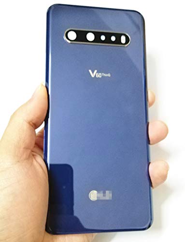 V60 ThinQ Back Glass Cover Replacement Housing Door with Tape Parts for LG V60 ThinQ V600 5G All Model with USB to Type-c Cable + Tools (Classy Blue)