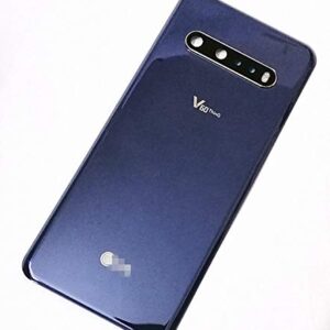 V60 ThinQ Back Glass Cover Replacement Housing Door with Tape Parts for LG V60 ThinQ V600 5G All Model with USB to Type-c Cable + Tools (Classy Blue)