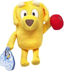 bluey & friends lucky 8″ plush with football