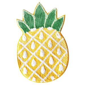 pineapple door mat, non-slip area rug cartoon pineapple welcome rug for home decor living room bedroom bathroom fruit indoor mat machine washable carpet, 32 x 20 inch