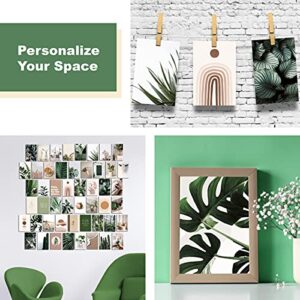 KOLL DECOR Green Picture Collage Kit for wall Aesthetic - 50 Set 4''x6'' Prints Boho Collage Kit Plant Room Decoration Green Wall Collage Kit for Teen Girls