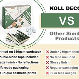 KOLL DECOR Green Picture Collage Kit for wall Aesthetic - 50 Set 4''x6'' Prints Boho Collage Kit Plant Room Decoration Green Wall Collage Kit for Teen Girls