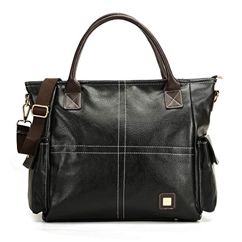 23“ Large Hobo Purses for Women Vegan Leather Crossbody Bags Adjustable Strap Tote Shoulder Bags with Side Pocket Top Handle Satchel Purses and Handbags Black