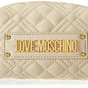 Love Moschino Mini Quilted Pouch, White