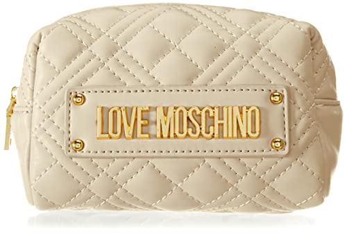 Love Moschino Mini Quilted Pouch, White