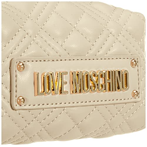 Love Moschino Mini Quilted Pouch, White