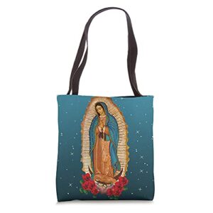 virgen de guadalupe tote bag