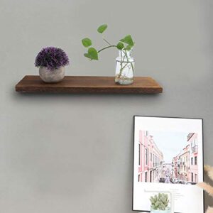 A sixx Floating Wood Shelf,Wall Mounted Storage Shelves Floating Shelf Wood Storage Rack Display Organizer for Home Living Room Solid Wood Floating Shelves(50*14*2cm)