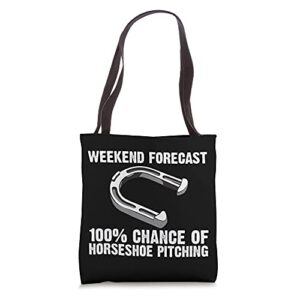 funny horseshoe pitching gift men women horseshoe pitchers tote bag