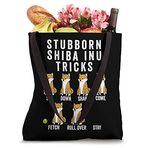 Stubborn Shiba Inu Tricks Dog Tote Bag