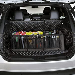 EAROND Car Trunk Organizer with Portable Leakproof Cooler Bag,Foldable Cover,Adjustable Securing Straps,Collapsible Trunk Organizer for Car,SUV,Truck and Other Vehicles(4-in-1 with Cooler)