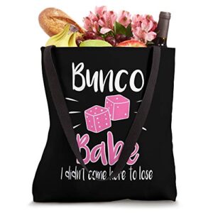 Bunco Babe Funny Player Dice Game Night Gift Tote Bag