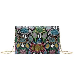 jobede snakeskin envelope clutch handbag evening party prom chain bag women shoulder crossbody bag