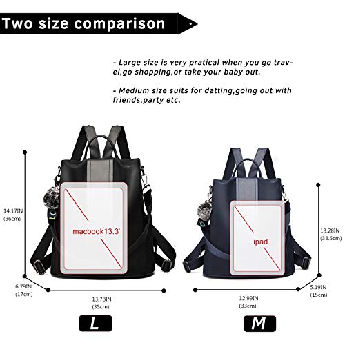 TcIFE Backpack Purse for Women Fashion School Purse and Hangbags Shoulder Bags Nylon Anti-theft Rucksack