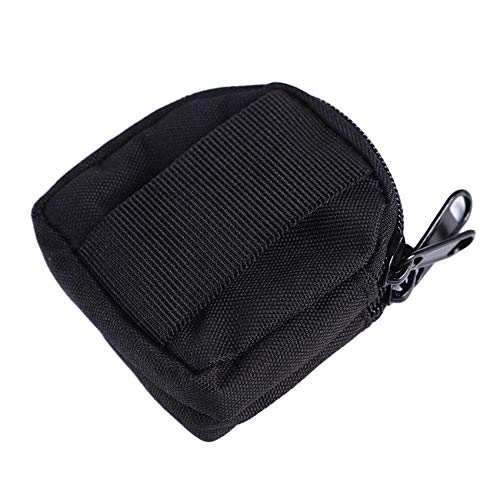 GloryMM Coin Purse Double Layer Zips Wallet Outdoor Change Purse for Sports Hiking Camping,Black