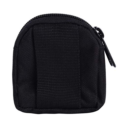 GloryMM Coin Purse Double Layer Zips Wallet Outdoor Change Purse for Sports Hiking Camping,Black