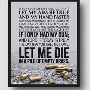 "Lord, Make Me Fast & Accurate" Gun Prayer Wall Art Sign -11 x 14" Pro Second Amendment Poster Print-Ready to Frame. Rustic Decor for Home-Man Cave-Garage-Shop. Perfect Gift for All Gun Owners!