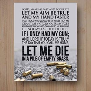 "Lord, Make Me Fast & Accurate" Gun Prayer Wall Art Sign -11 x 14" Pro Second Amendment Poster Print-Ready to Frame. Rustic Decor for Home-Man Cave-Garage-Shop. Perfect Gift for All Gun Owners!