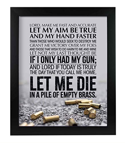 "Lord, Make Me Fast & Accurate" Gun Prayer Wall Art Sign -11 x 14" Pro Second Amendment Poster Print-Ready to Frame. Rustic Decor for Home-Man Cave-Garage-Shop. Perfect Gift for All Gun Owners!