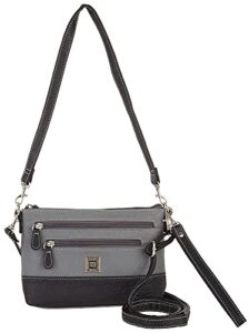 stone mountain bonded leather charluzzo handbag one size grey