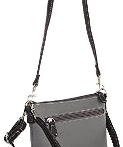 Stone Mountain Bonded Leather Charluzzo Handbag One Size Grey