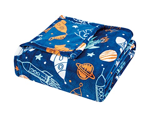 Décor&More Out of This World Plush Fleece Throw Blanket (50 inches x 60 inches ) - Space Adventure