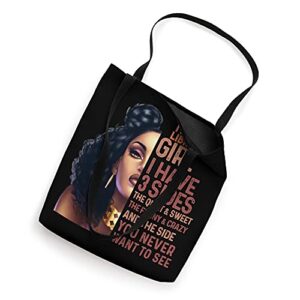 Libra Girl Black African American Mixed Girl Afro Woman Tote Bag