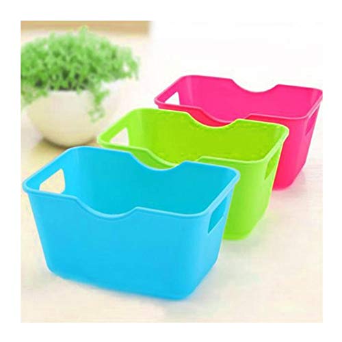 AKIWOS Plastic Desktop Stuffs Organizer Makeup Storage Baskets Space-Saving Perfect for Storing Small Household Items