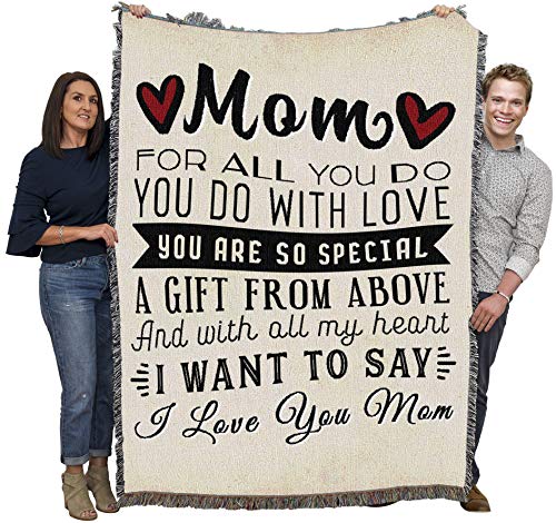 Pure Country Weavers Mom for All You Do Blanket - Gift Tapestry Throw Woven from Cotton - Made in The USA (72x54)