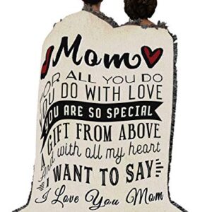 Pure Country Weavers Mom for All You Do Blanket - Gift Tapestry Throw Woven from Cotton - Made in The USA (72x54)