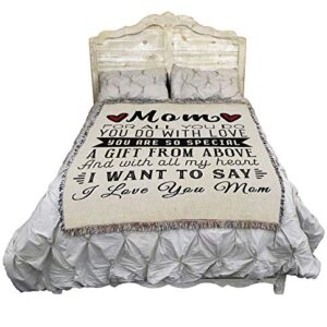 Pure Country Weavers Mom for All You Do Blanket - Gift Tapestry Throw Woven from Cotton - Made in The USA (72x54)