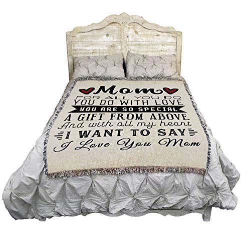 Pure Country Weavers Mom for All You Do Blanket - Gift Tapestry Throw Woven from Cotton - Made in The USA (72x54)